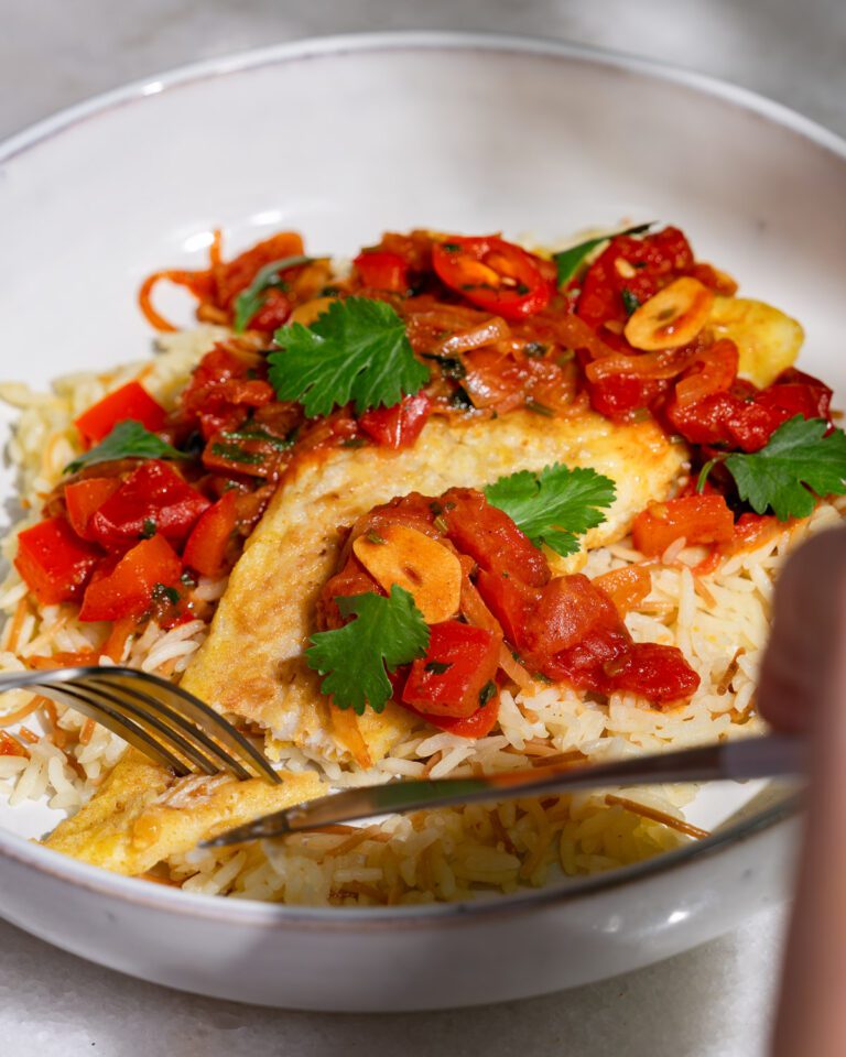 Samke Harra - spicy fish in tomato sauce | Bistro Badia